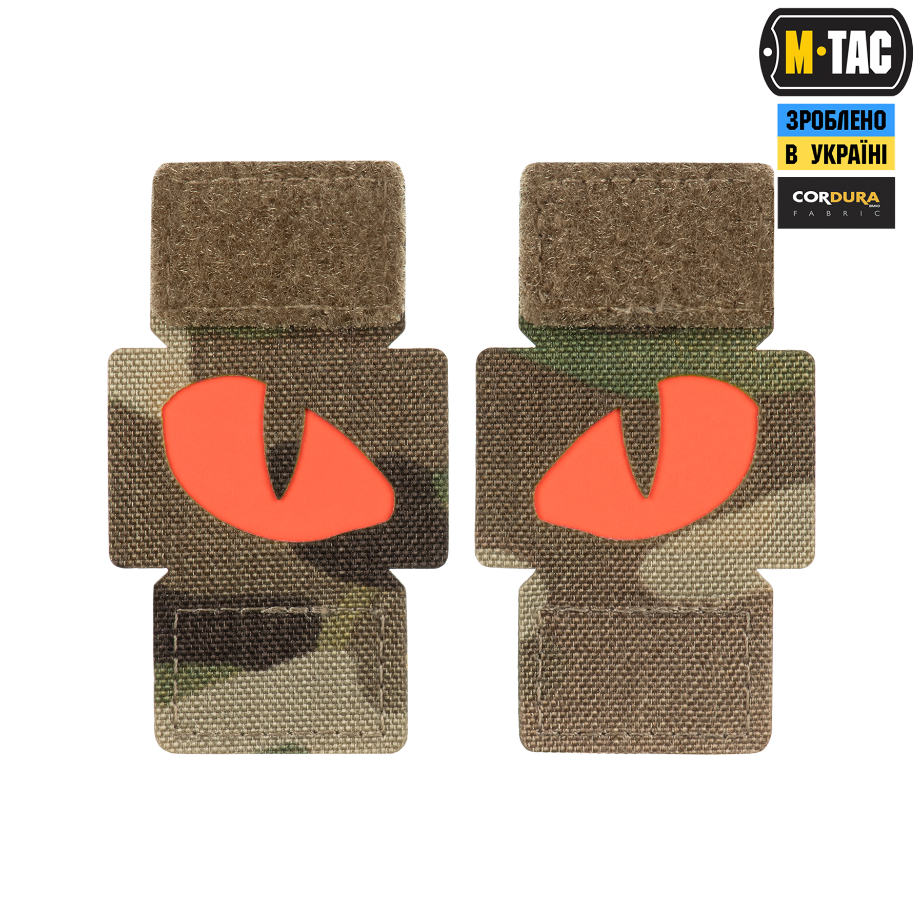 Купить M-Tac нашивка Tiger Eyes Laser Cut (пара) Multicam/Red/GID: цены ...
