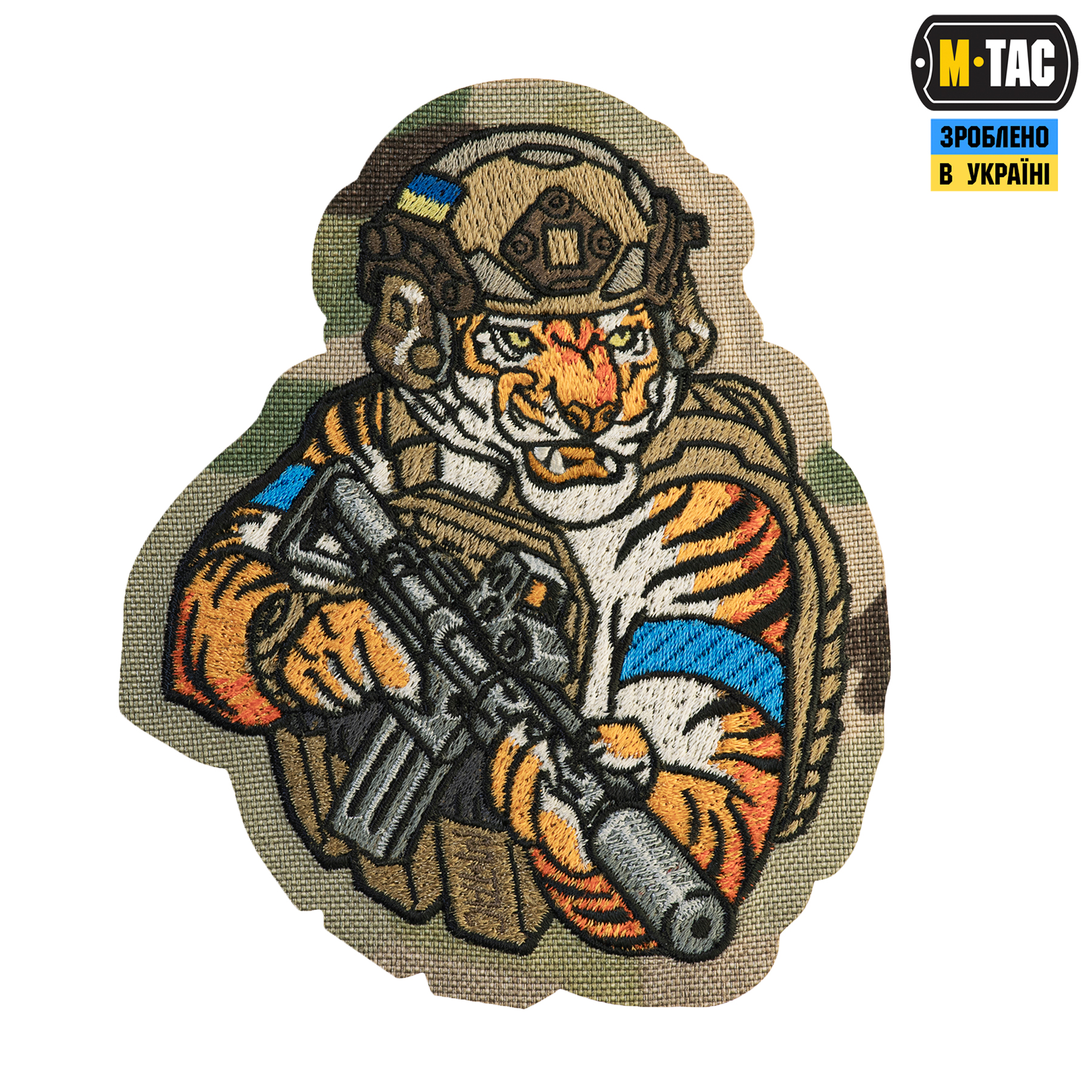 M-Tac нашивка Tiger (вышивка) Multicam/Coyote/Blue цены в Киеве ...